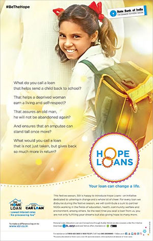 DDB Mudra West creates multimedia campaign to promote SBI Hope Loans ...